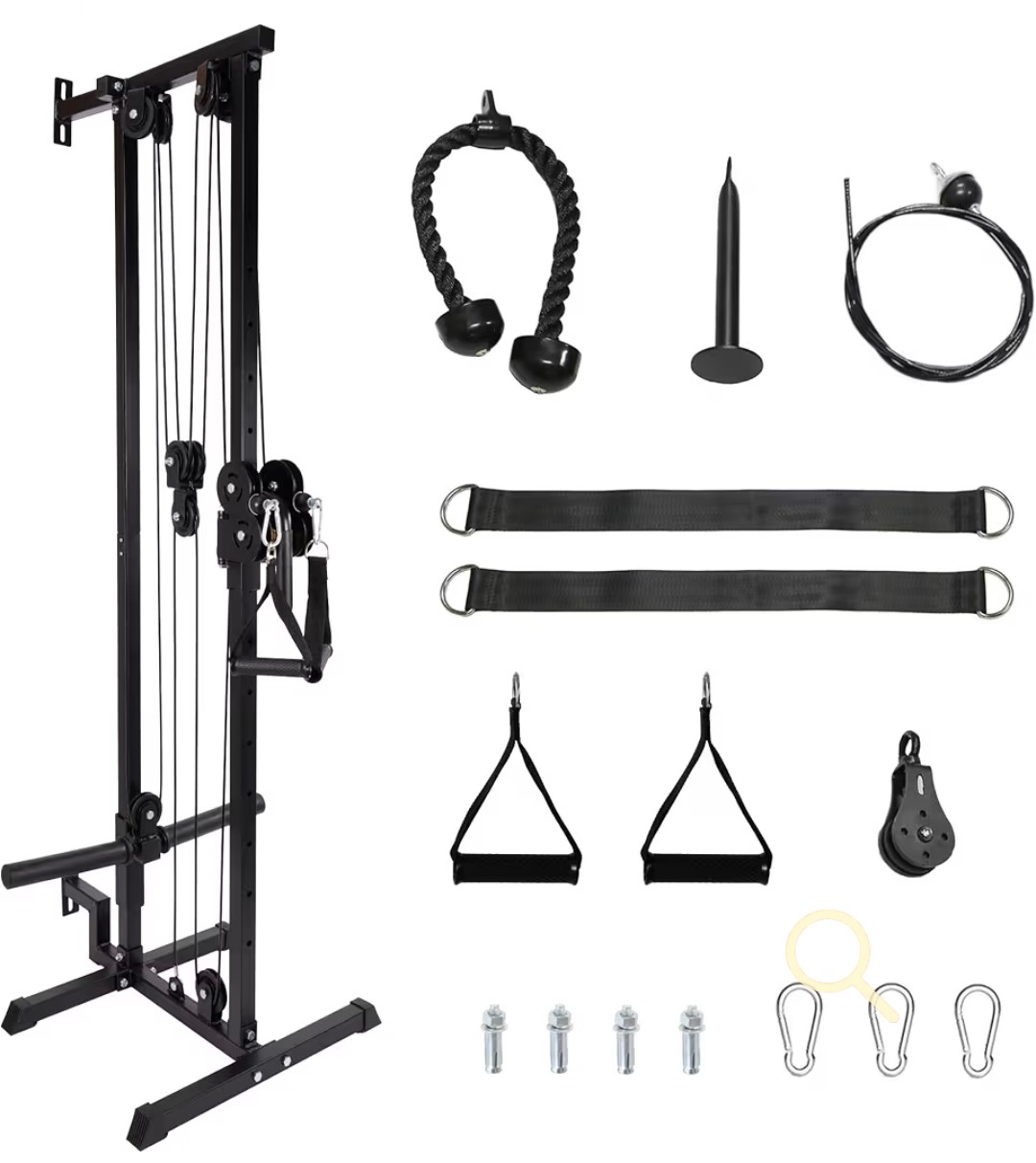 Fitvids Wall Mount Cable Station – Adjustable Dual Pulley System — 56% ...